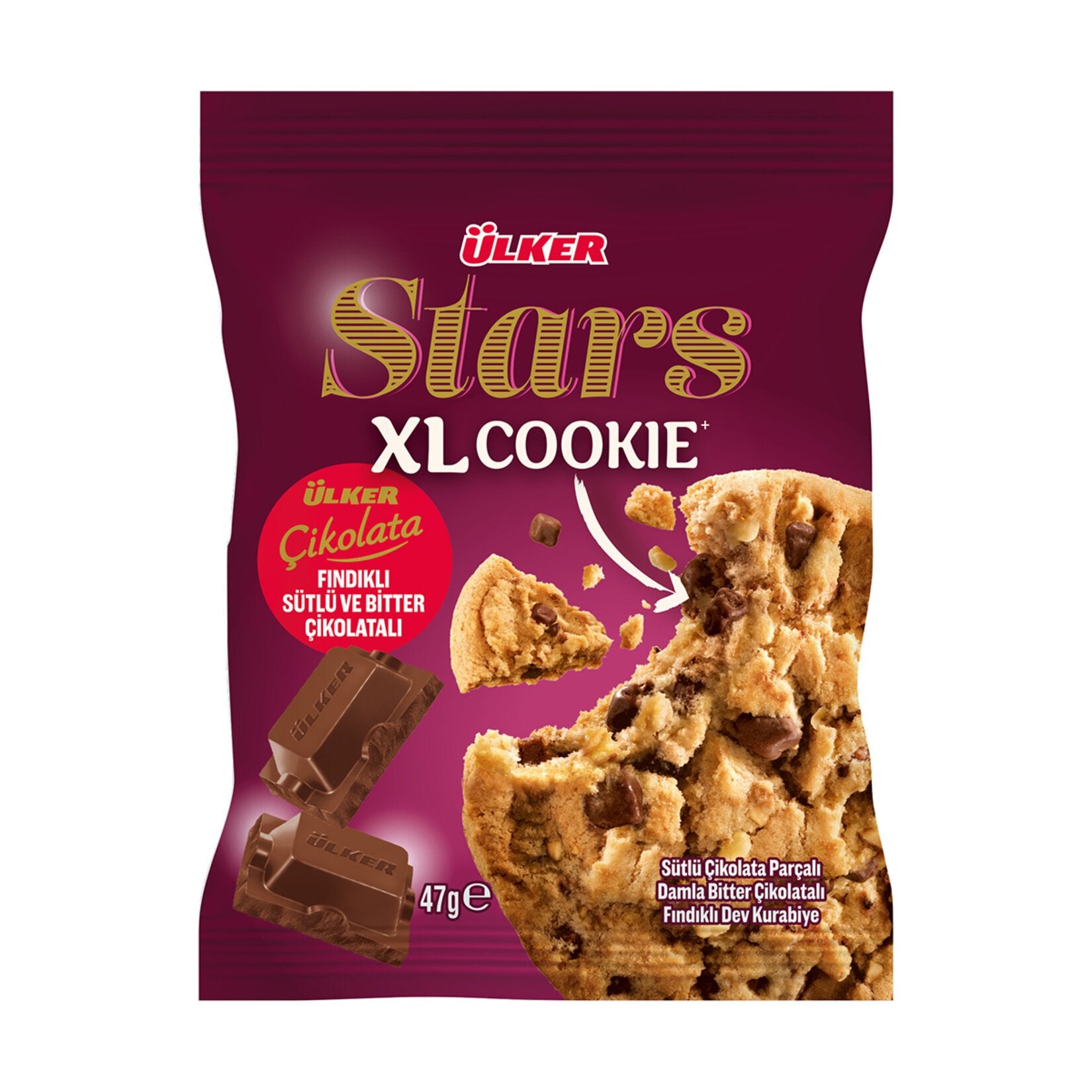 Ülker Stars Cookie Hazelnut Milk Chocolate (Fındıklı Sütlü Çikolata) 4
