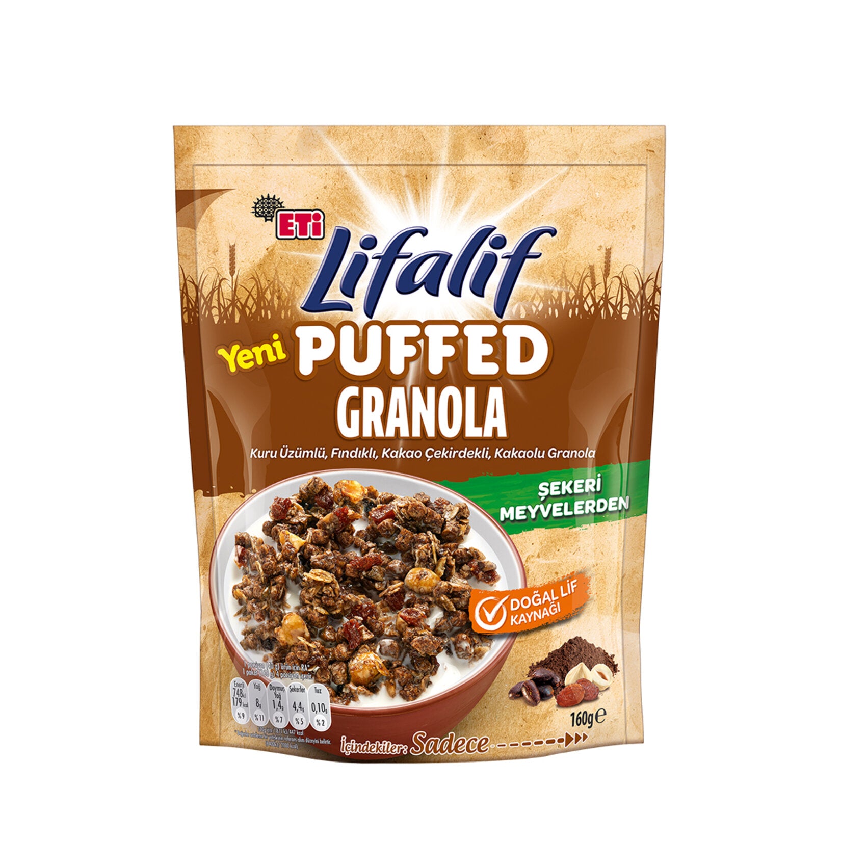 Eti Lilalif Puffed Granola Kakao 160g
