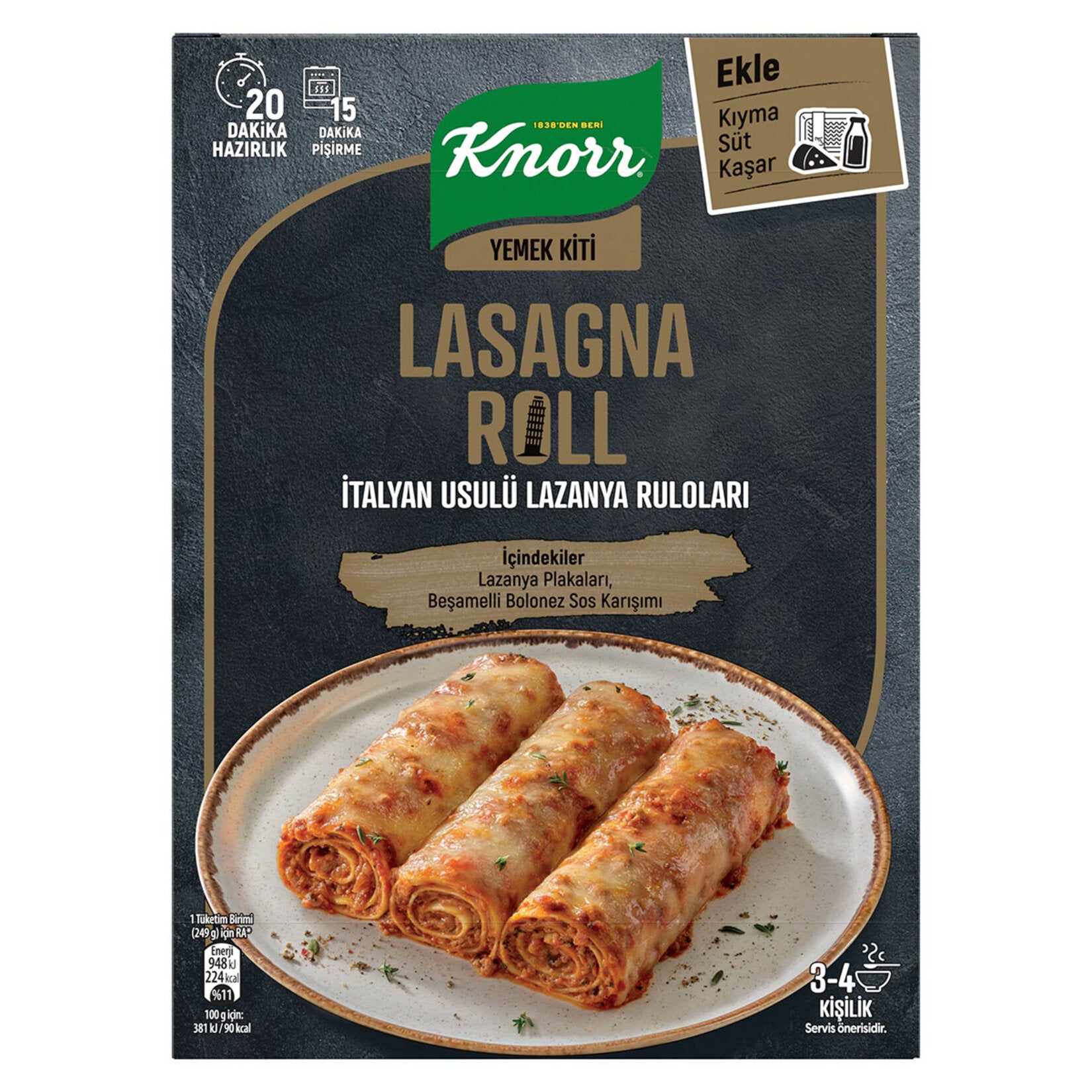 Knorr Meal Kit Lasagna Roll (Yemek Kiti Lazanya) 180g