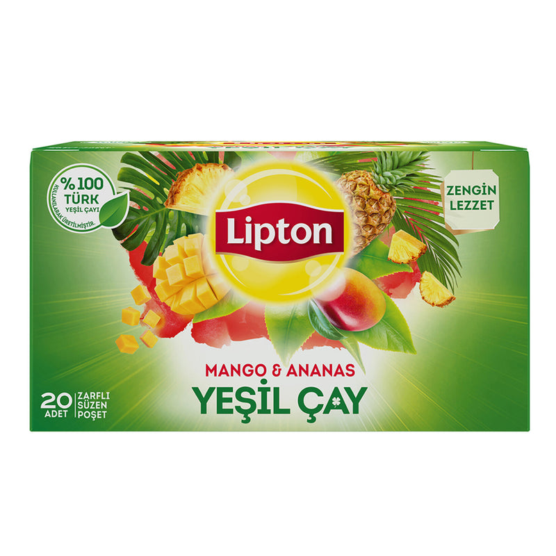 Lipton Mango Pineapple Green Tea 20 pack (Ananas Yeşil Çay) 30g