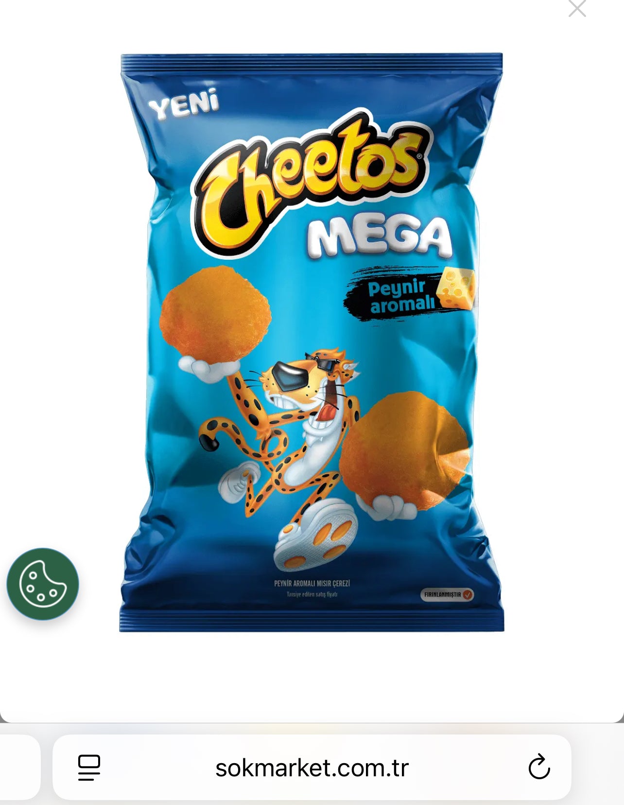 Cheetos Mega Cheese Corn Snack (Peynirli Mısır Çerezi) 80g